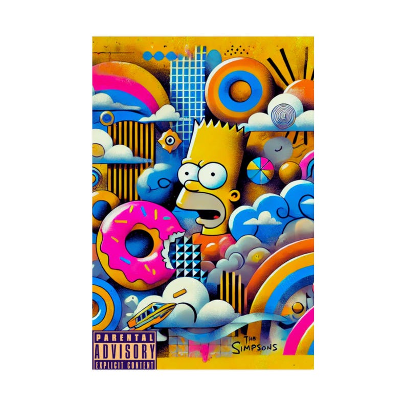 Abstract Cartoon Poster, Matte Vertical Posters, Teen Room Wall Decor ...