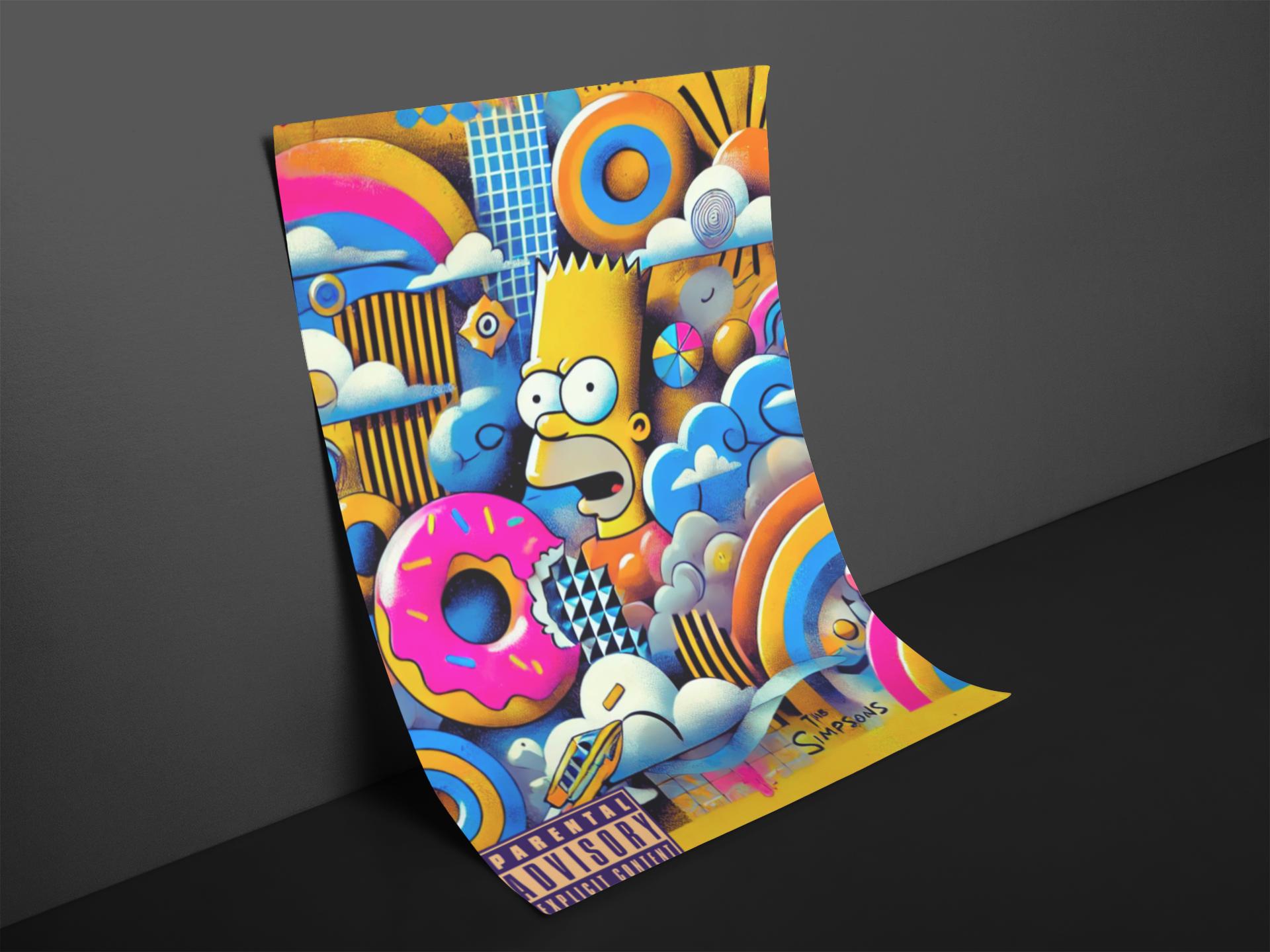 Abstract Cartoon Poster, Matte Vertical Posters, Teen Room Wall Decor ...