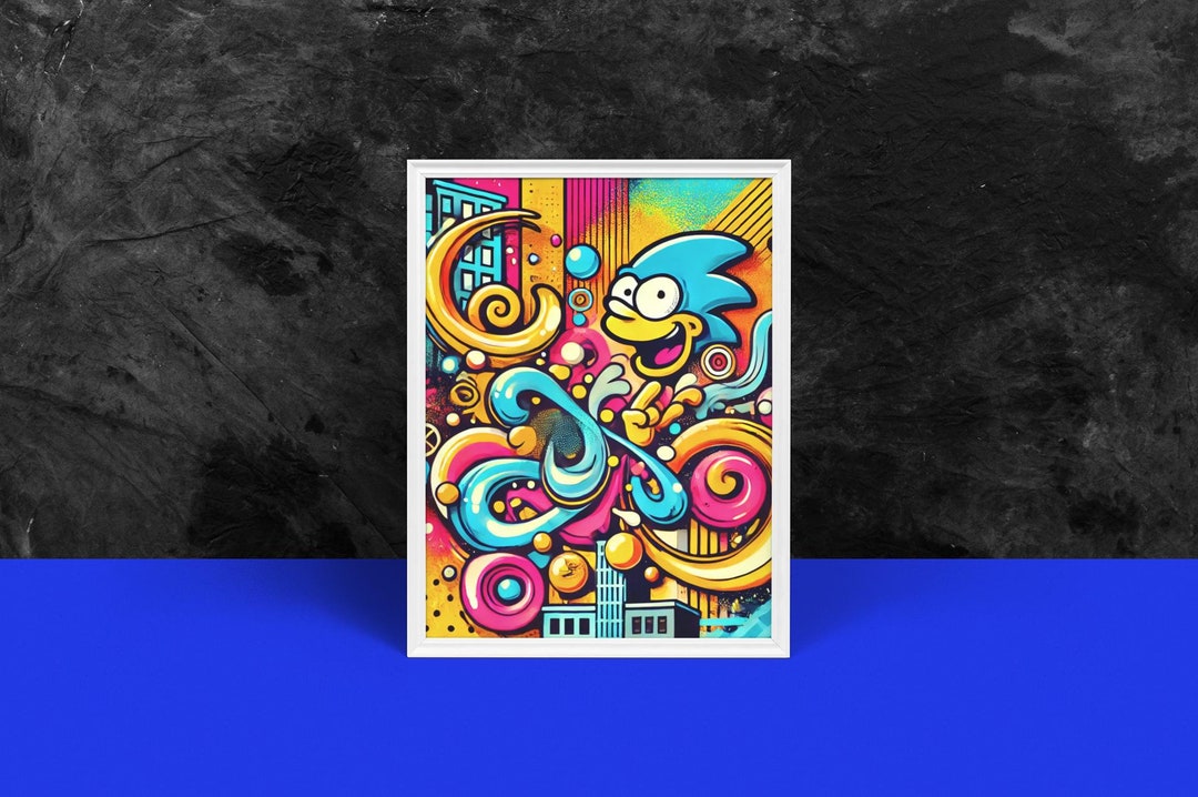Abstract Cartoon Poster, Matte Vertical Posters, Teen Room Wall Decor ...