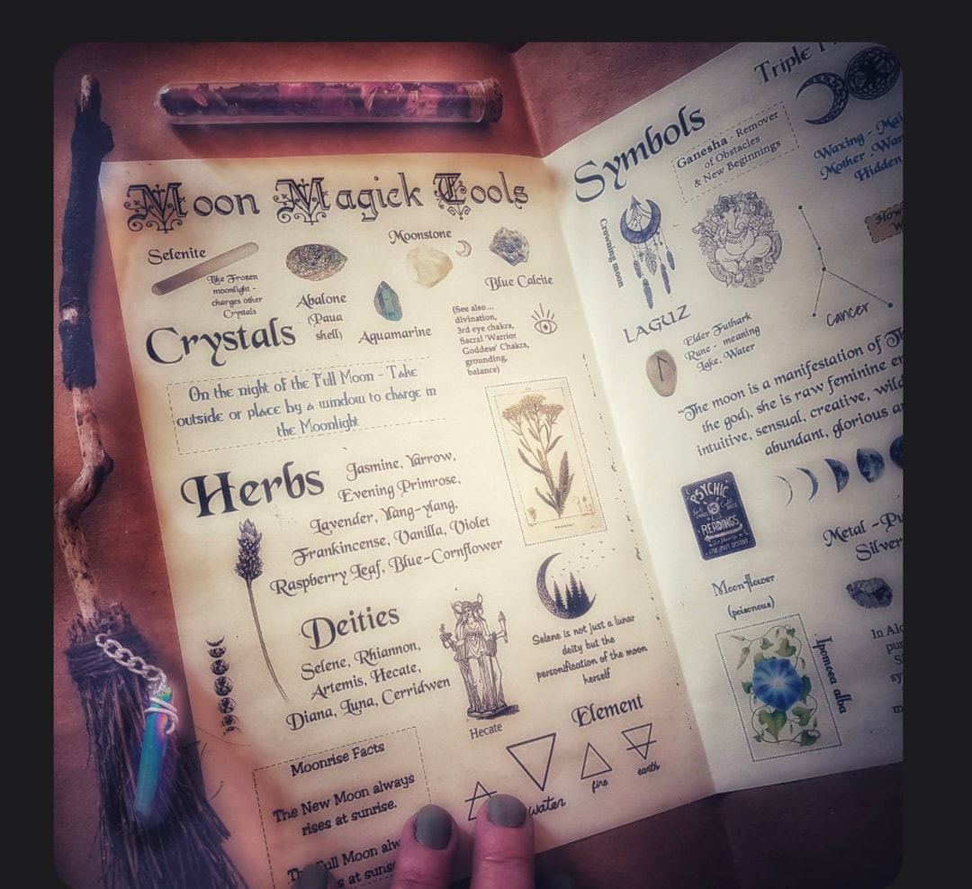 Moon Magic Book of Shadows - Etsy
