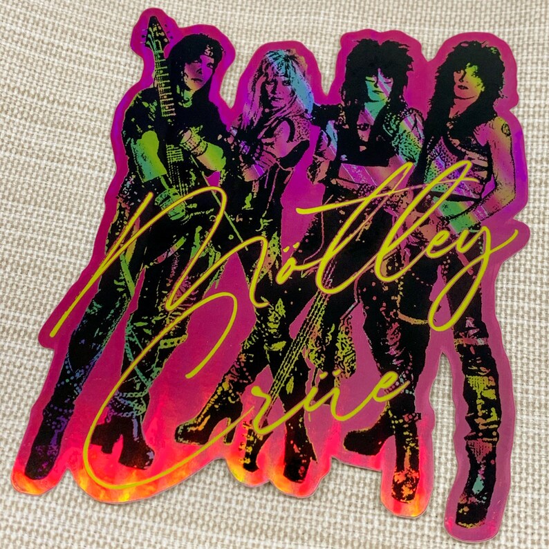 Motley Crue Stickers Glam Metal Stickers Heavy Metal 80's Vintage ...
