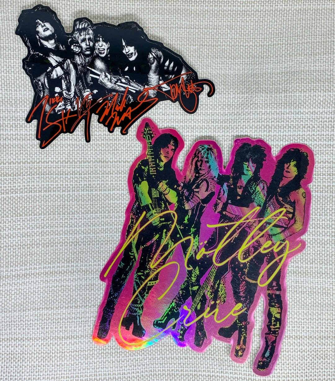 Motley Crue Stickers | Glam Metal Stickers | Heavy Metal | 80's Vintage ...