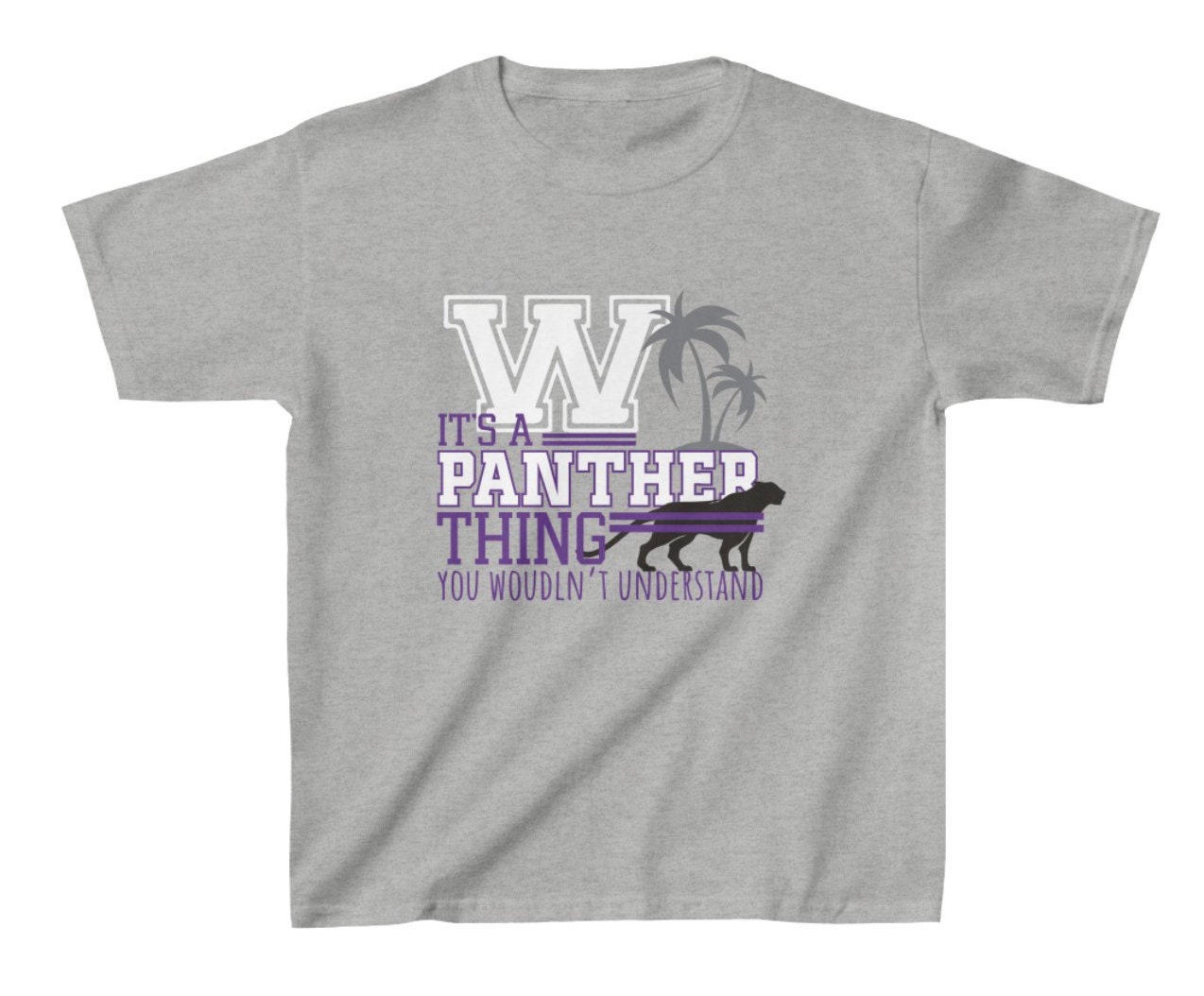 Weslaco Panther Tshirt for Kids Back to School Shirt Purple - Etsy