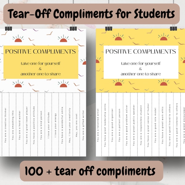 Compliment Cards - Etsy