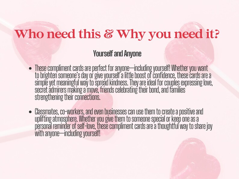 Valentine's Day Printable Compliment Cards Act of Kindness ...