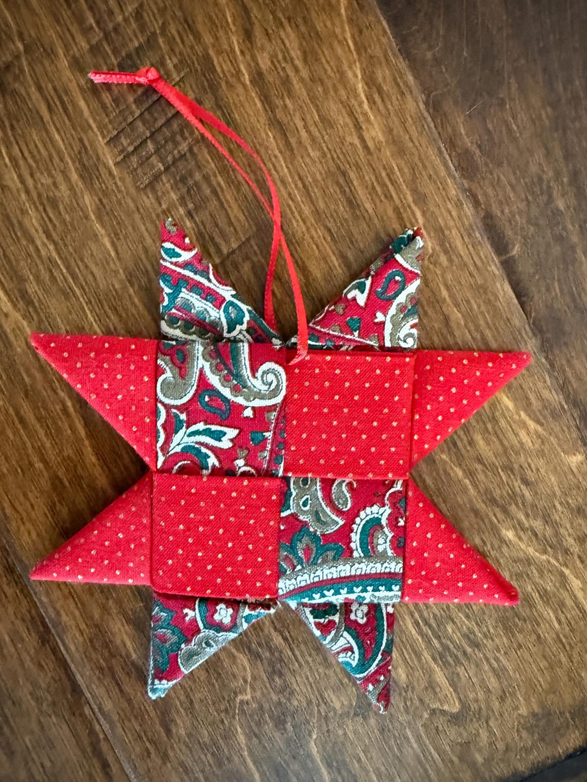 Handmade Folded Fabric Star Ornament Scandinavian Inspired - Etsy
