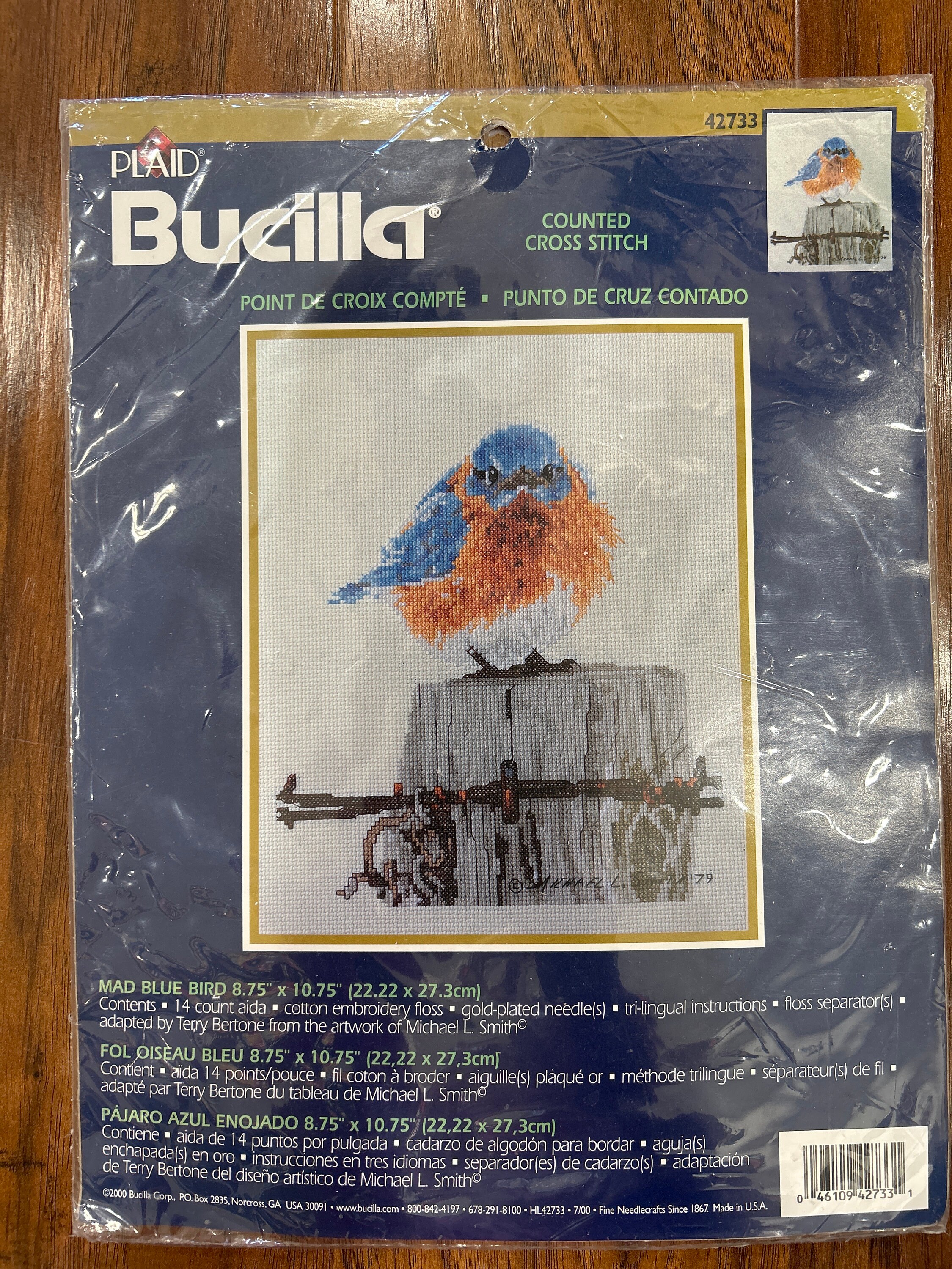Bucilla Mad Blue Bird Cross Stitch Pattern - Etsy