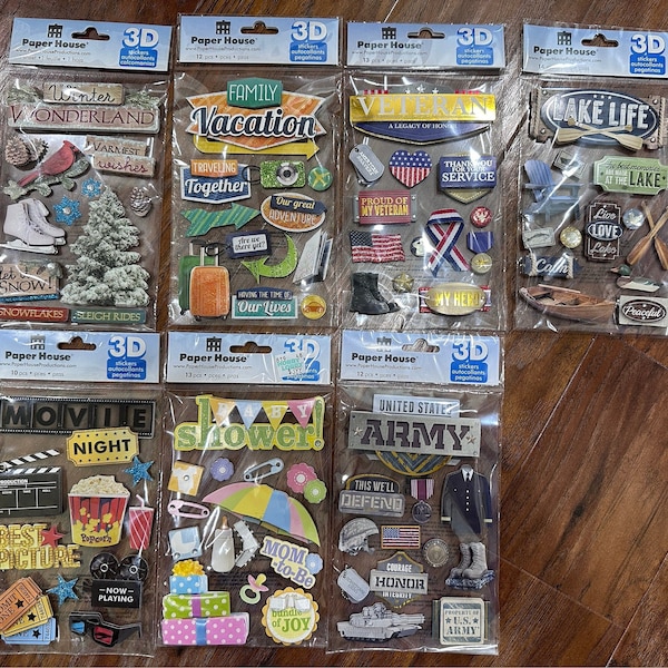 Paper House 3d Stickers - Etsy