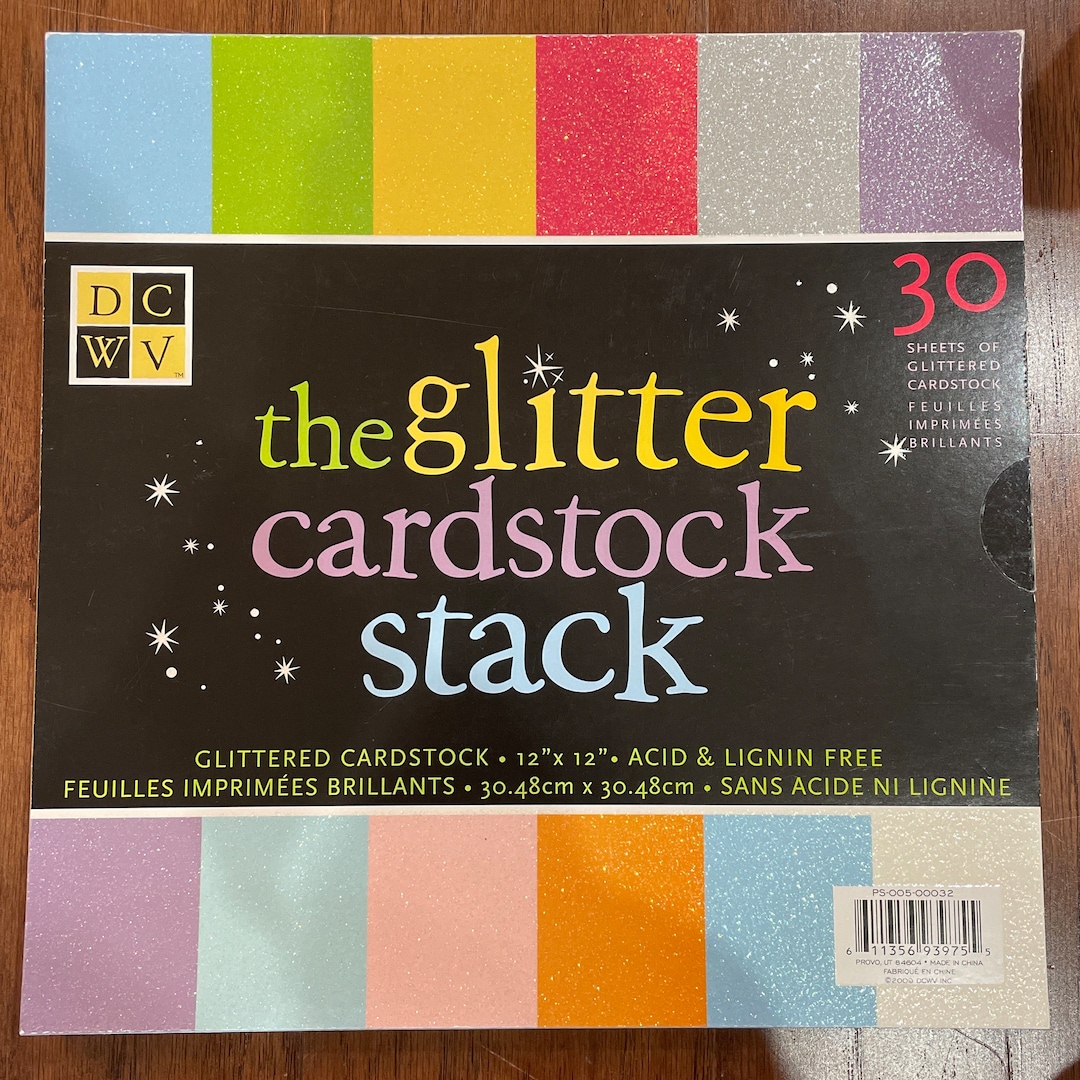 DCWV the Glitter Cardstock Stack - Etsy