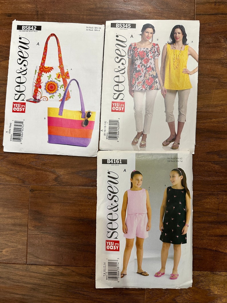 Butterick See and Sew Clothing Patterns Women, Men, Children - Etsy