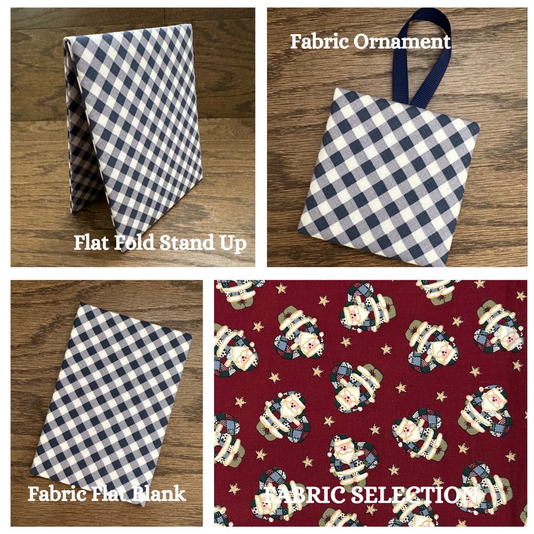 Fabric Ornament Blank, Fabric Flat Fold Stand up Easel, Fabric Flat ...