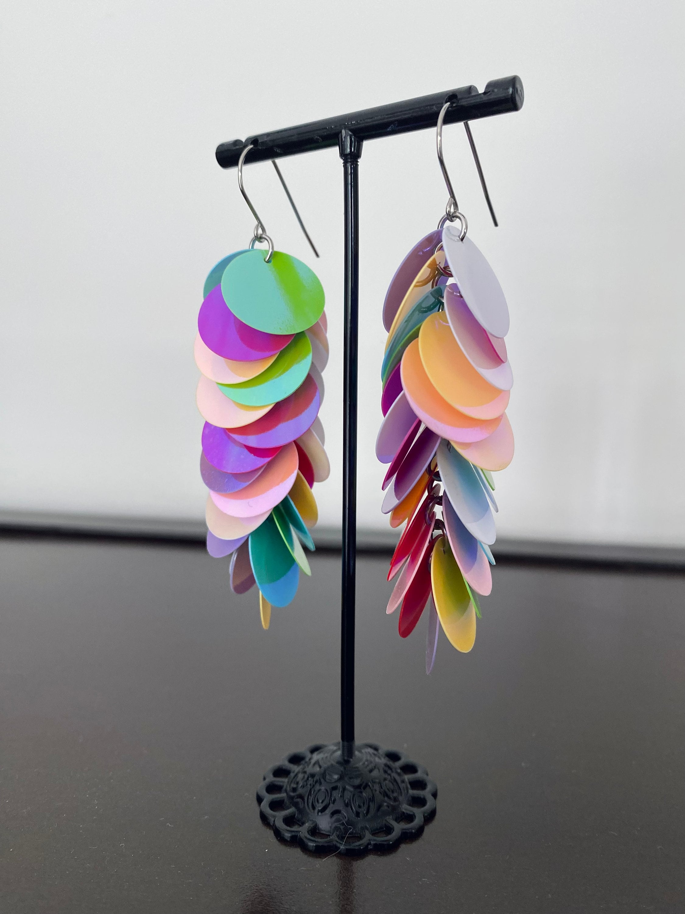 RANDOM Layers of Goodness Happy Sequin Earrings With Stainless Steel ...