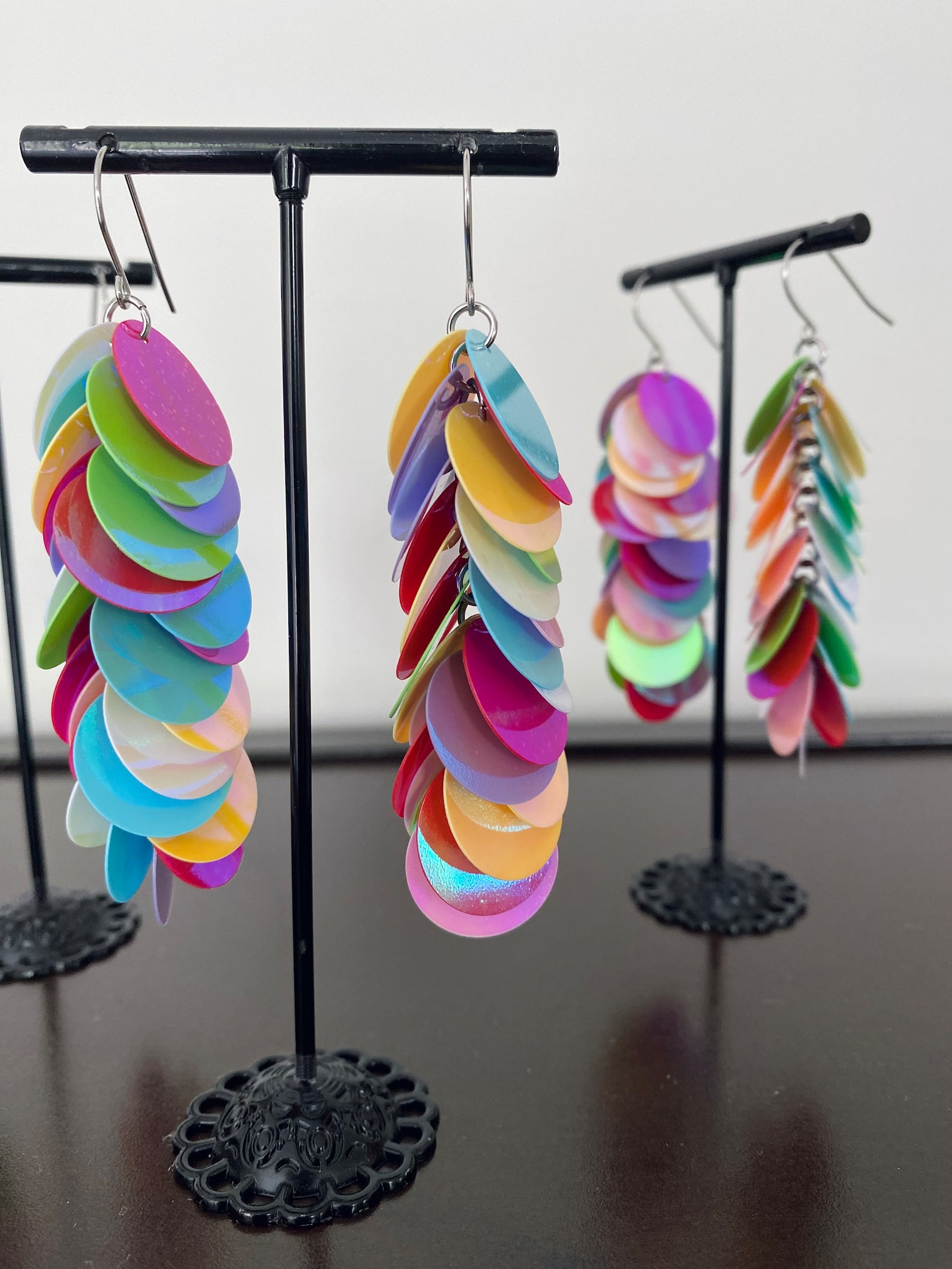 RANDOM Layers of Goodness Happy Sequin Earrings With Stainless Steel ...