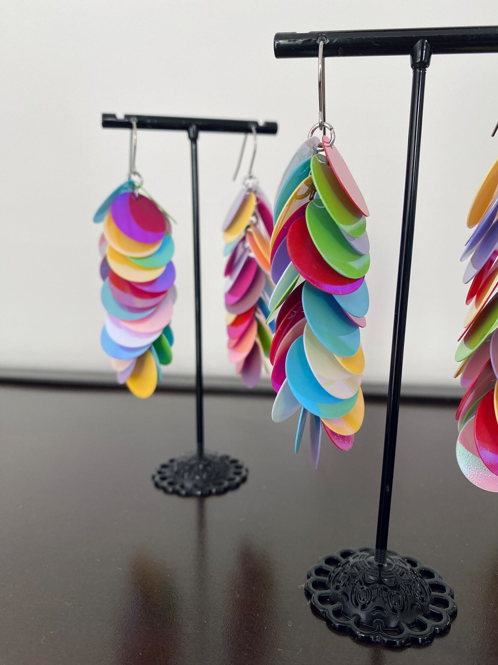 RANDOM Layers of Goodness Happy Sequin Earrings With Stainless Steel ...