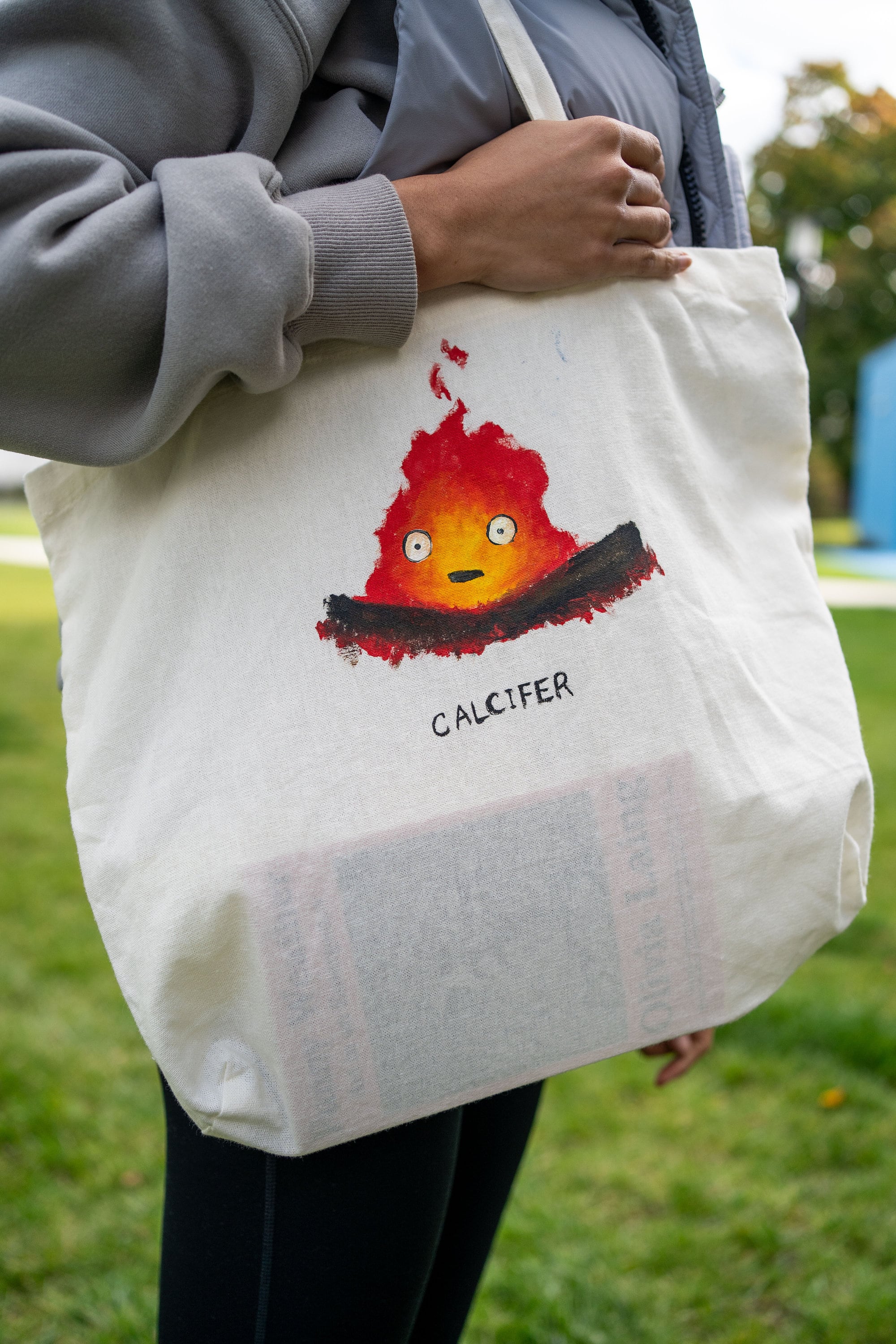 Calcifer Canvas Bag Custom Tote Bag Aesthetic Tote Tote Bag - Etsy