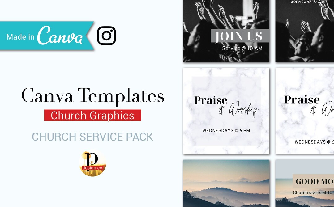 15 Canva Instagram Templates for Christian Church Service Sunday ...