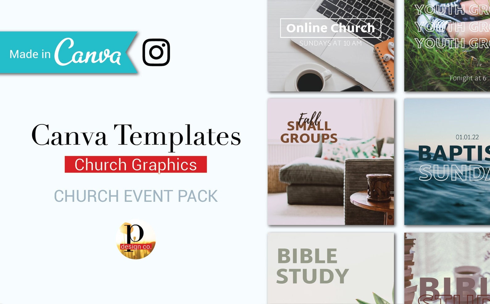 15 Canva Instagram Templates for Christian Church Events Sunday ...