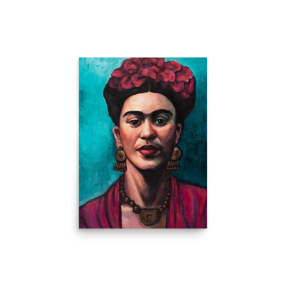 Poster Print - "bravado" a Frida Kahlo Portrait, 2023 Acrylic on Canvas ...