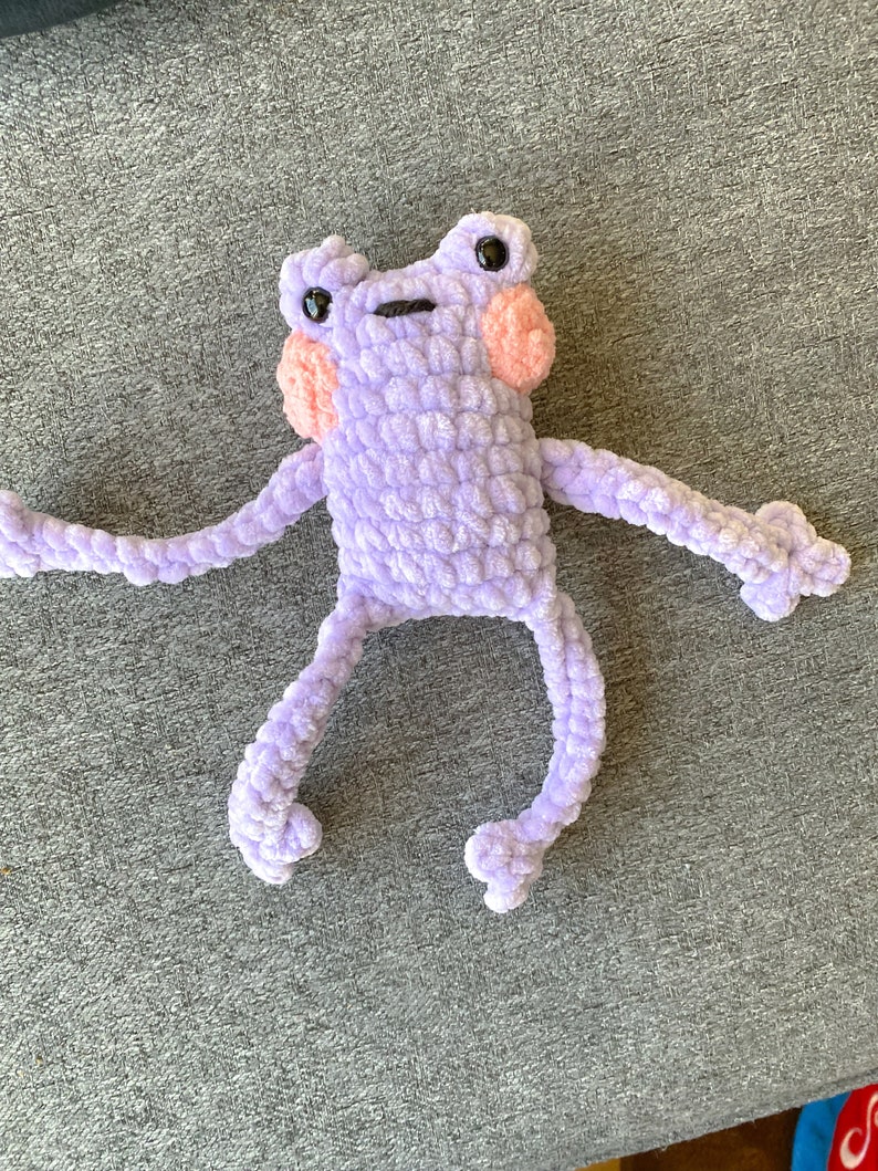 Lavender Leggy Frog, Crochet Frog, Gift for Frog Lover, Crochet Plushie ...