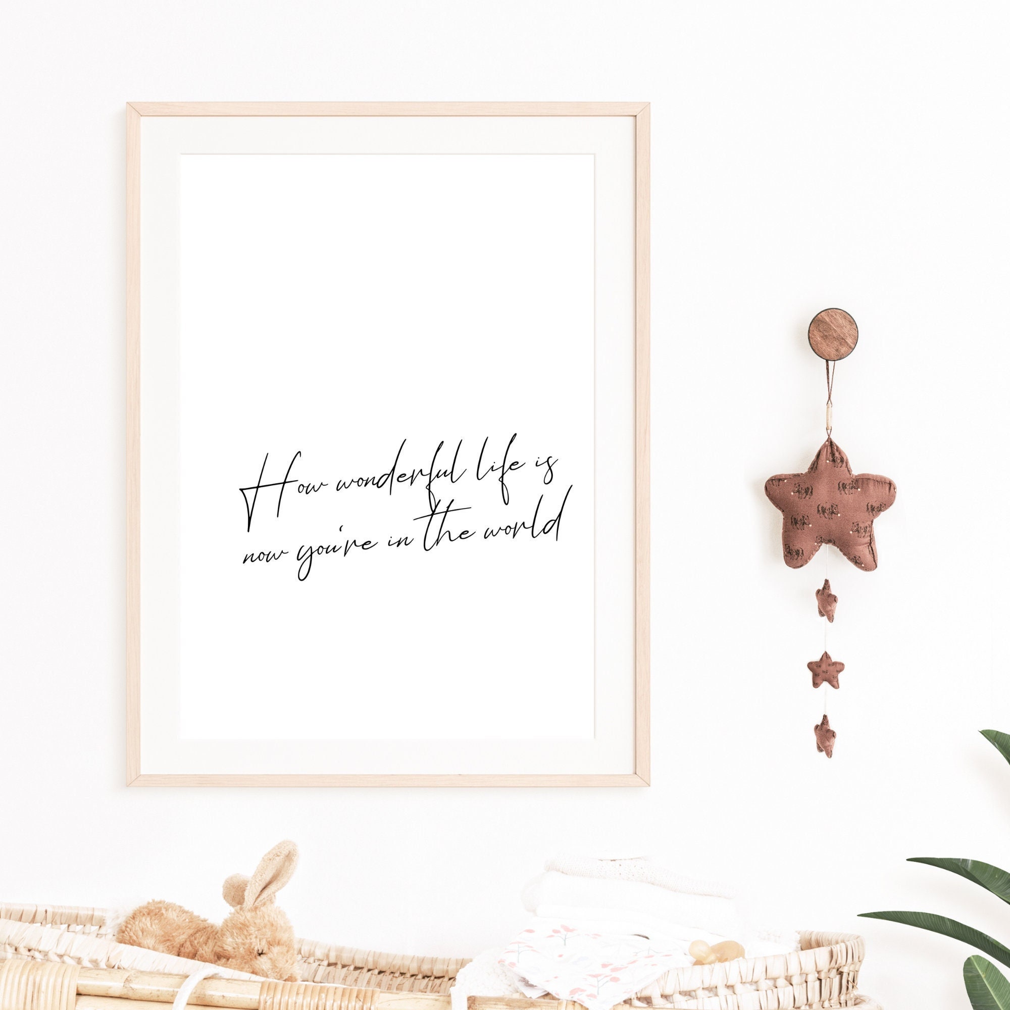 Printable Nursery Wall Art, Kids Room Quote Print, Minimalist Home ...