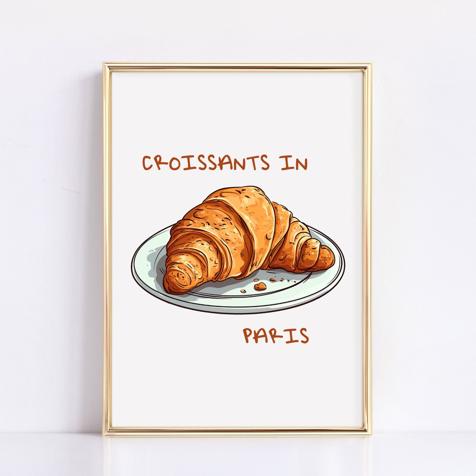 PRINTABLE Pastry Wall Print, Croissants in Paris Quote Poster for ...