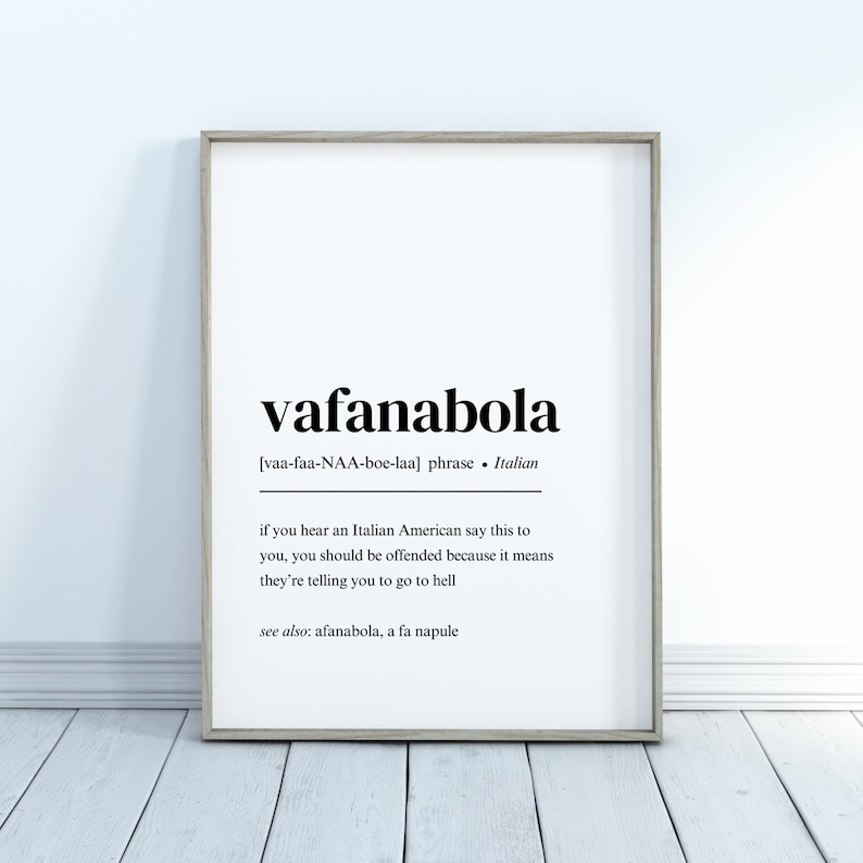PRINTABLE Italian Definition Wall Art Italian Slang Print - Etsy