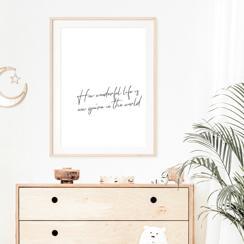 Printable Nursery Wall Art, Kids Room Quote Print, Minimalist Home ...