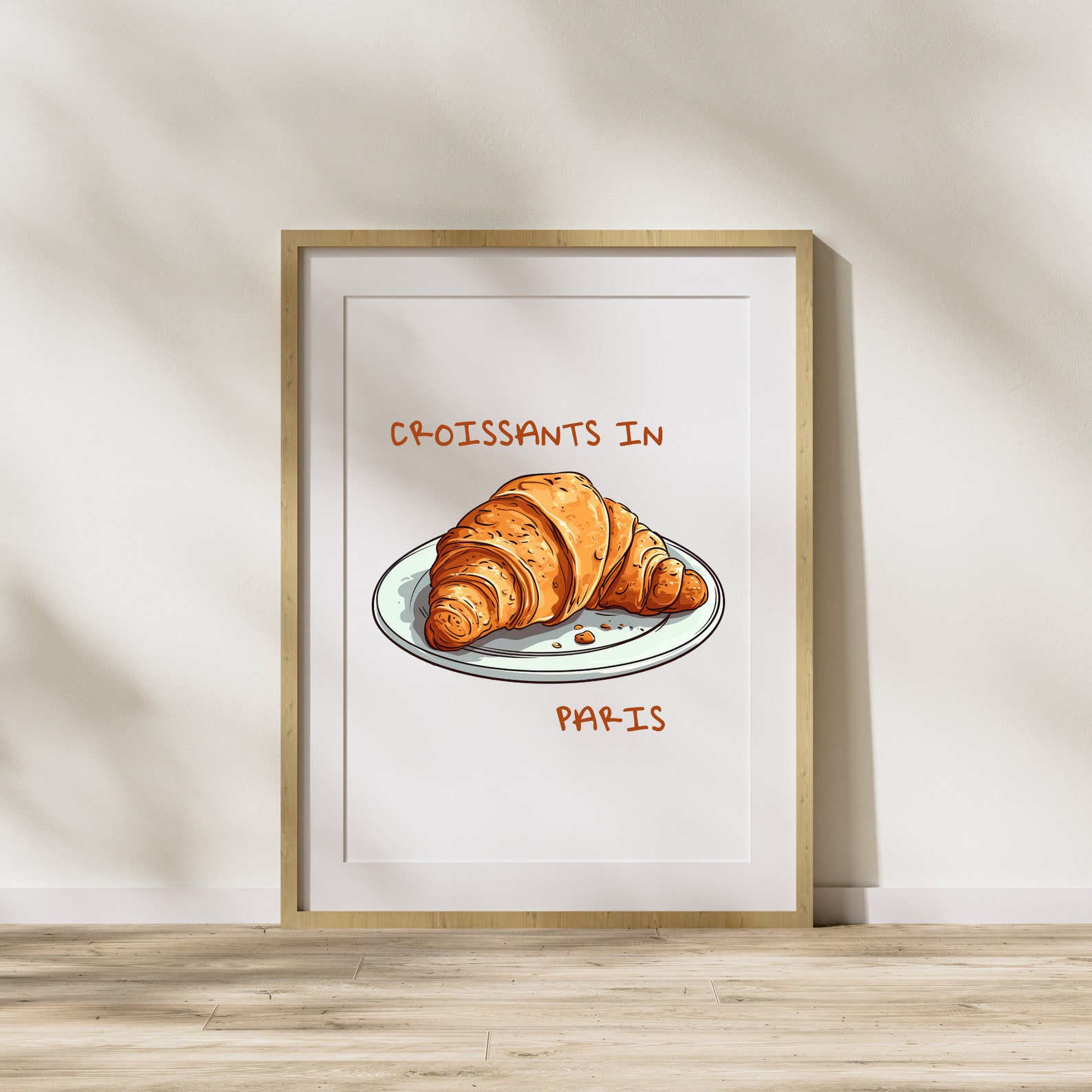 PRINTABLE Pastry Wall Print, Croissants in Paris Quote Poster for ...