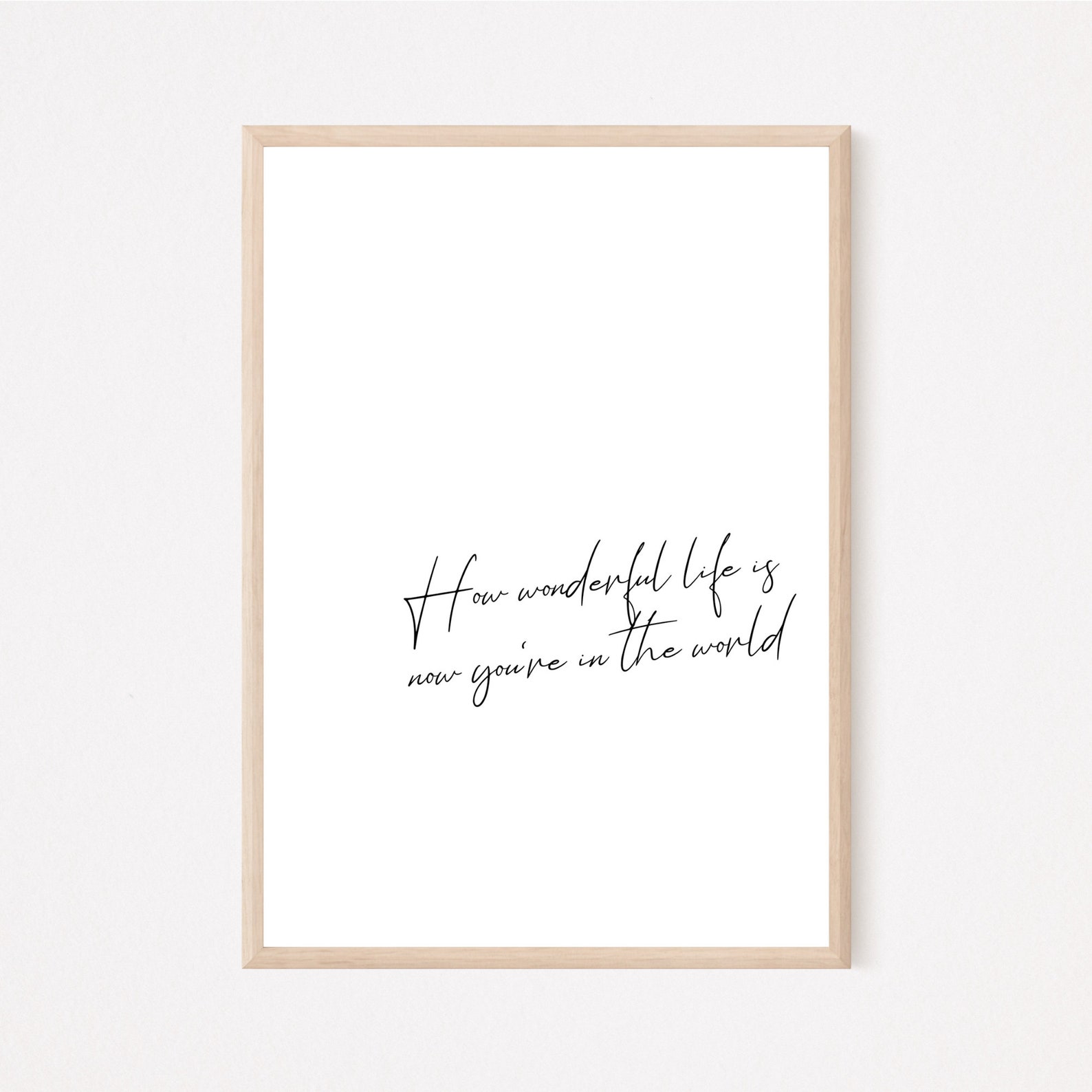 Printable Nursery Wall Art, Kids Room Quote Print, Minimalist Home ...