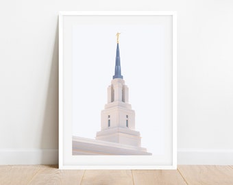 Layton Utah LDS Temple Watercolor - Etsy