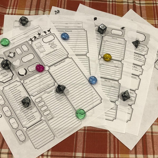 Dnd Monk Character Sheet - Etsy