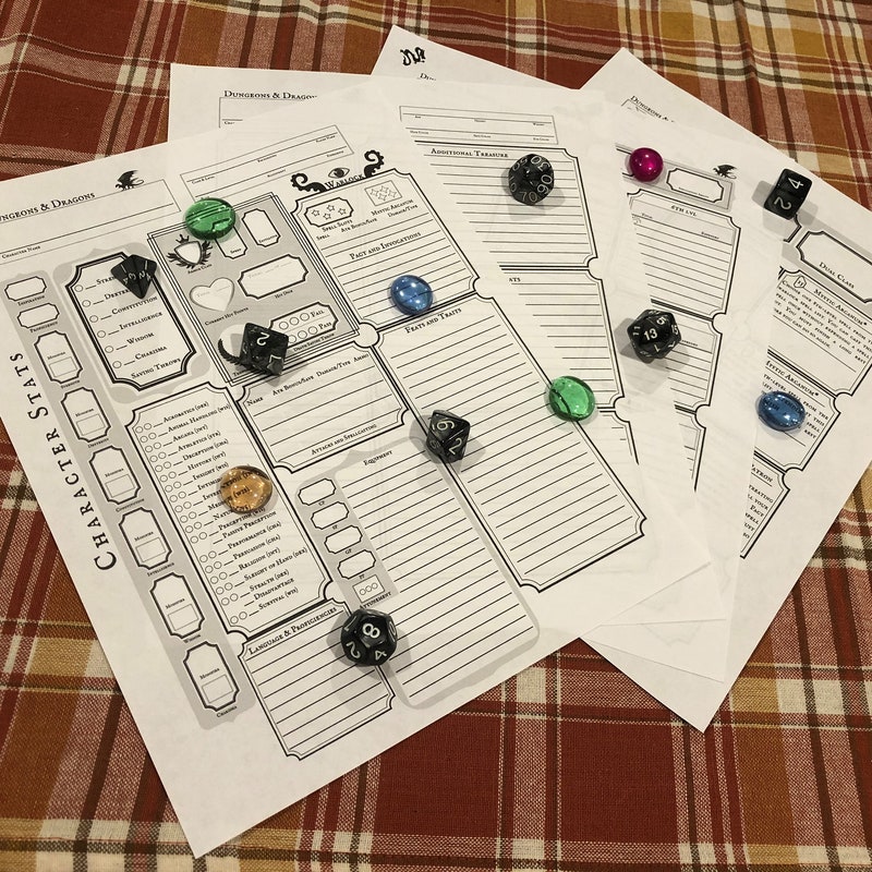 Warlock Character Sheet - Etsy