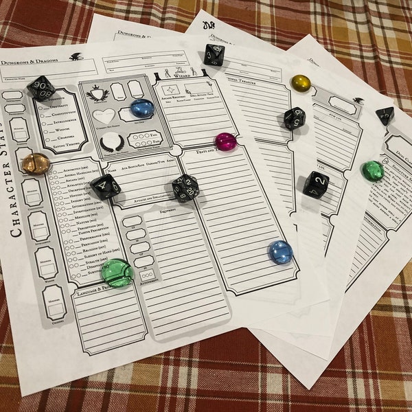 5e Character Sheet Wizard - Etsy