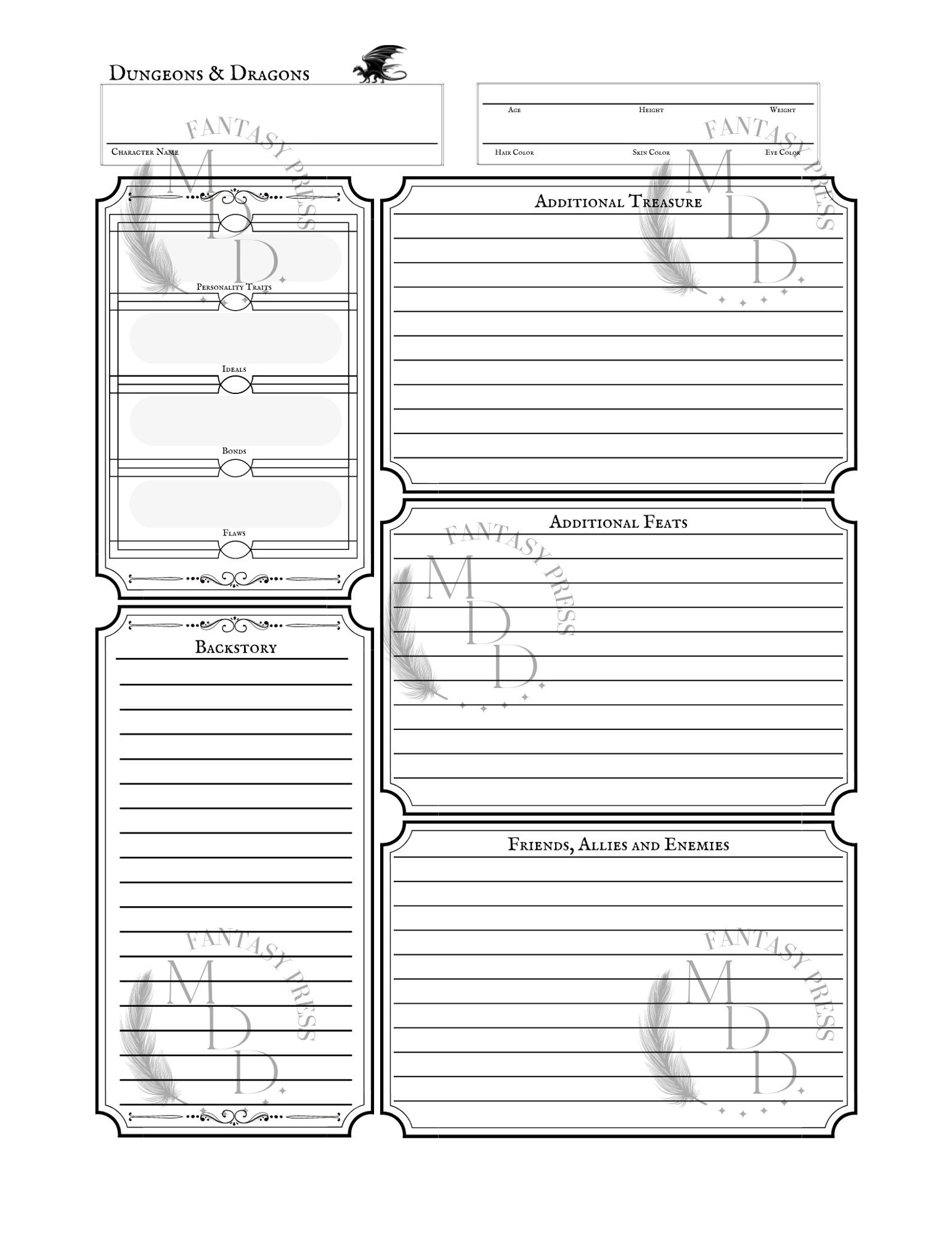 Artificer Character Sheet Dungeons & Dragons 5e - Etsy