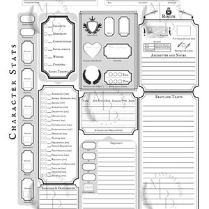 Rogue Character Sheet Dungeons & Dragons 5e - Etsy
