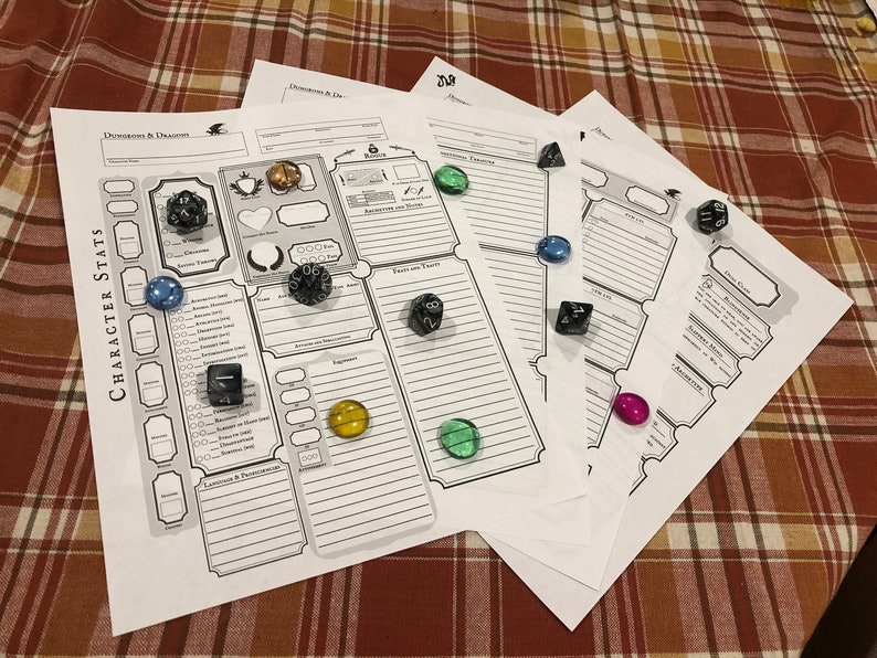 Rogue Character Sheet Dungeons & Dragons 5e - Etsy