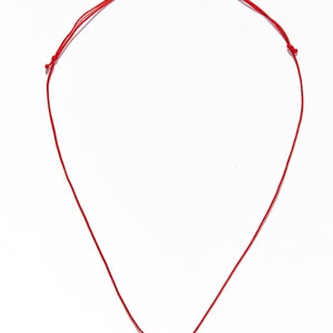 Tiny Heart Red Cord Necklace, Minimalist Cute Love String Choker ...