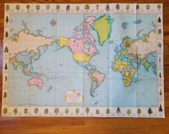 1960s World Map - Etsy