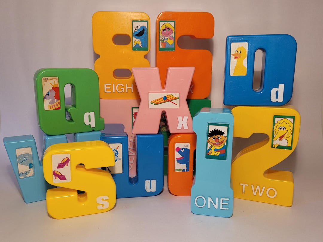 Tyco Sesame Street Block Letters & Numbers | Set of 21 | Educational ...