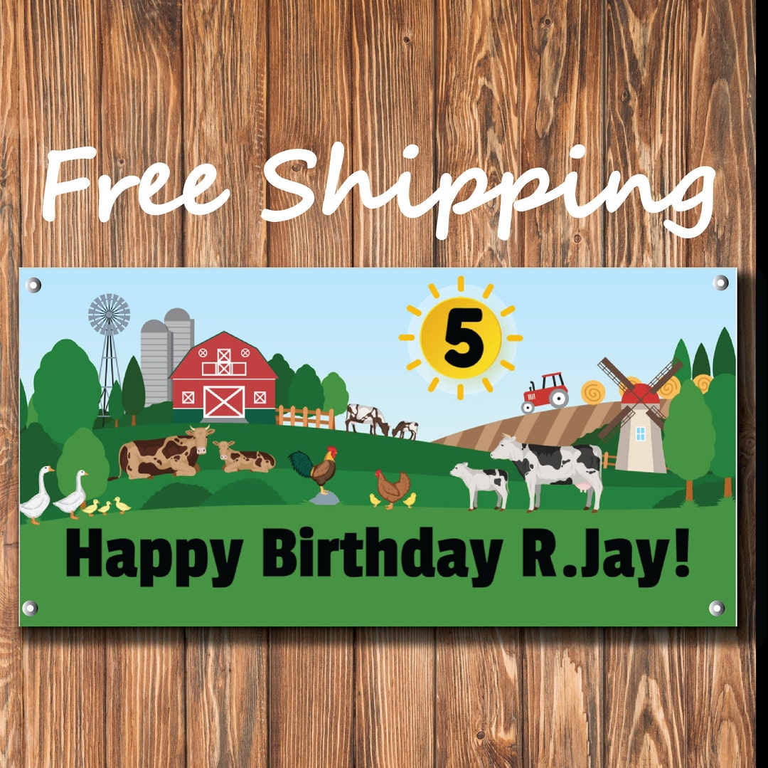 Custom Personalized Birthday Banner Birthday Sign Birthday Banner ...