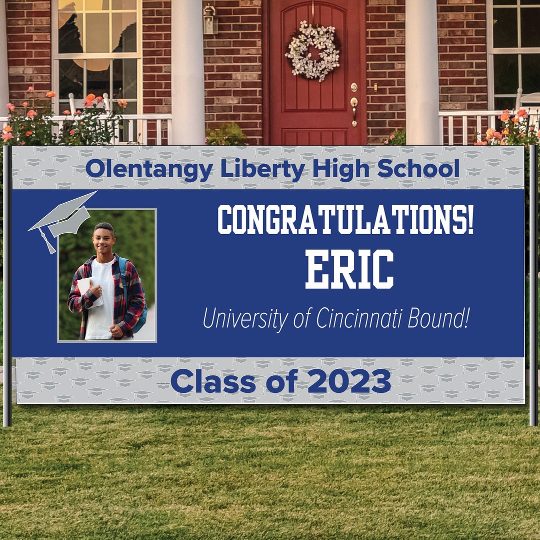 Custom Graduation Banner Class of 2024 High School Grad Banner College ...