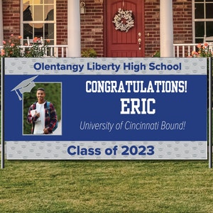 Custom Graduation Banner Class of 2024 High School Grad Banner College ...
