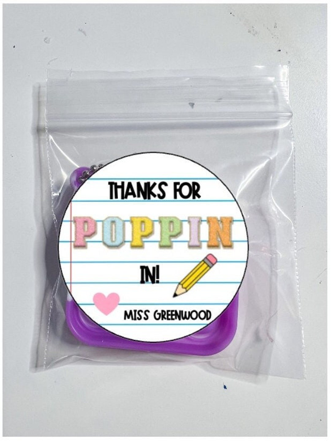 Back to School Pop-it Gift for Class | Meet the Teacher, Open House ...