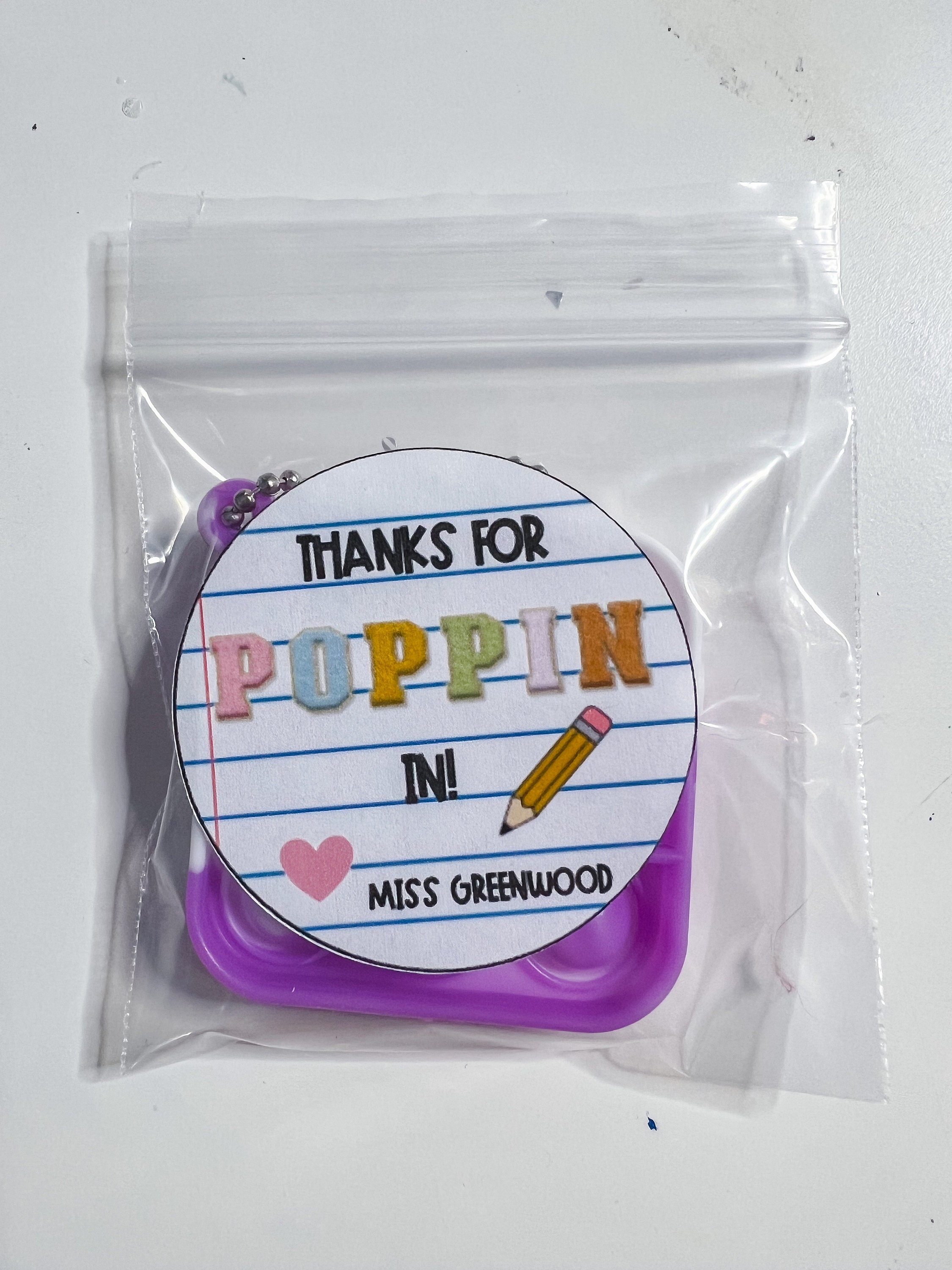 Back to School Pop-it Gift for Class | Meet the Teacher, Open House ...