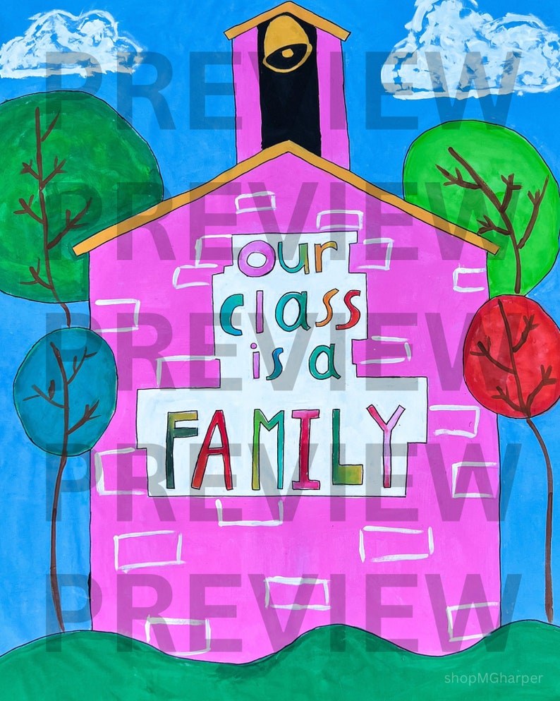 Class Family Poster Digital Print Classroom Decor - Etsy