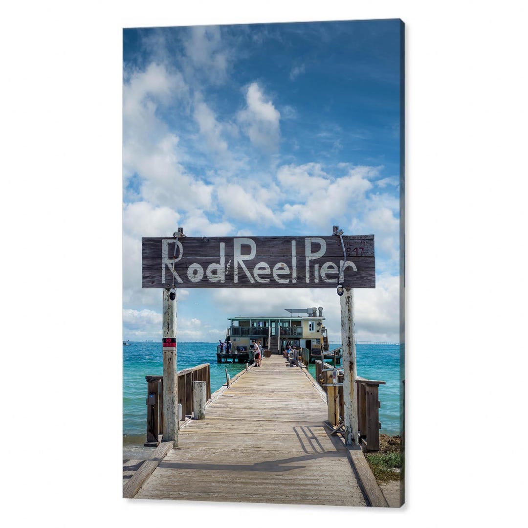 Rod and Reel Pier, Canvas Print, Photo Print, Framed Canvas, Anna Maria ...