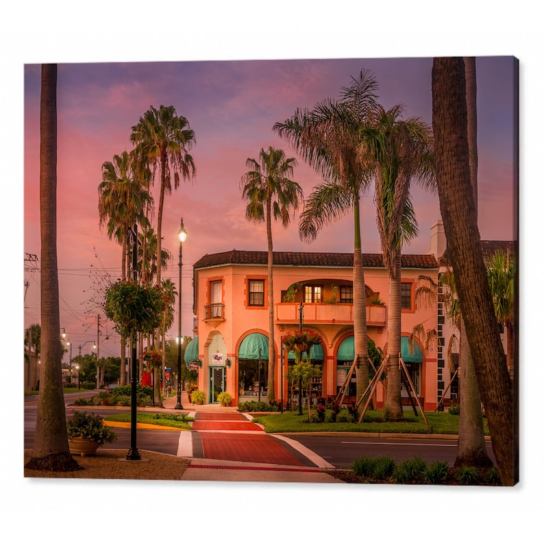 Downtown Venice Florida, Canvas Print, Photo Print, Historic Building ...