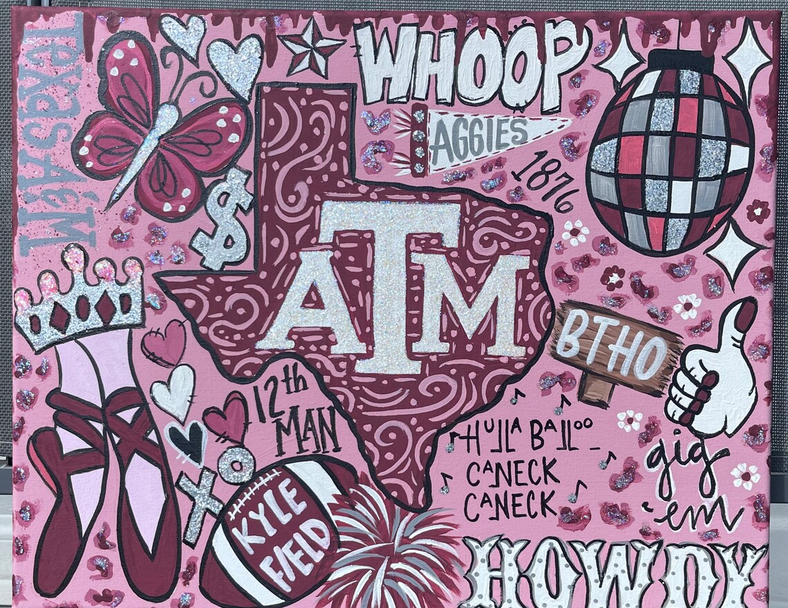 Custom College Painting Ballerina Slippers and Tiaras - Etsy