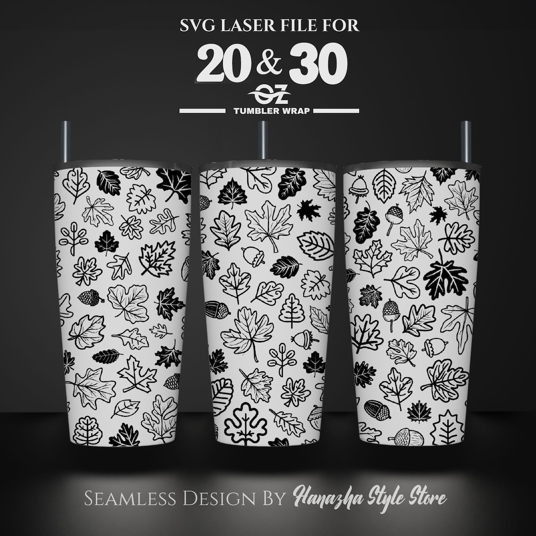 Oak Laser Engraved Full Wrap Design for 20 and 30 Oz Tumbler, Oak ...