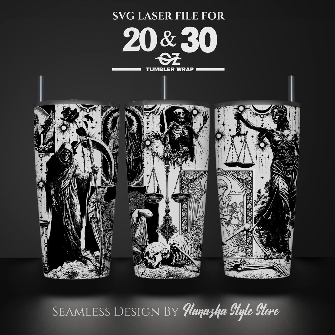 Angel Laser Engraved Full Wrap Design for 20 and 30 Oz Tumbler, Angel ...